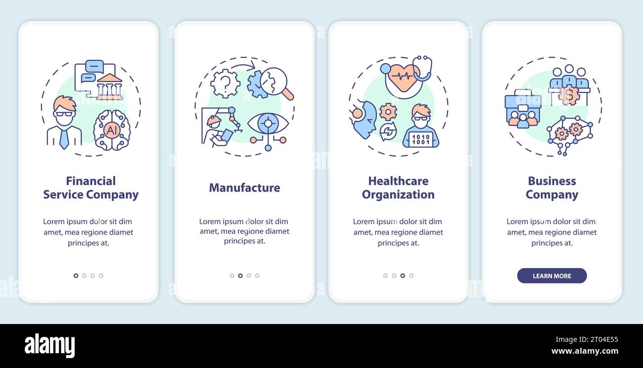 Walkthrough AI engineer with linear icons concept Stock Vector Image & Art - Alamy