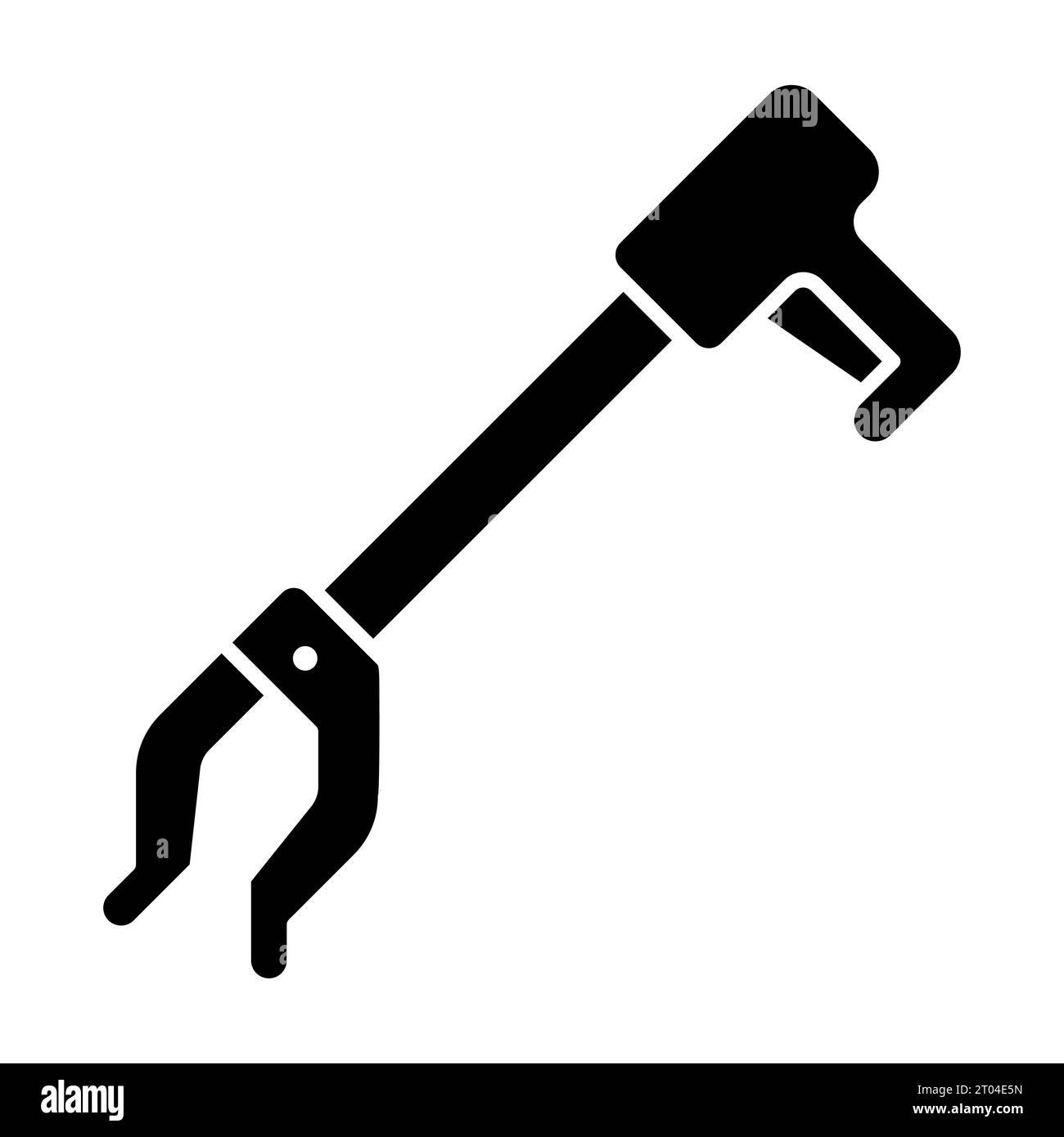2D simple glyph style black long reach grabber icon Stock Vector Image ...