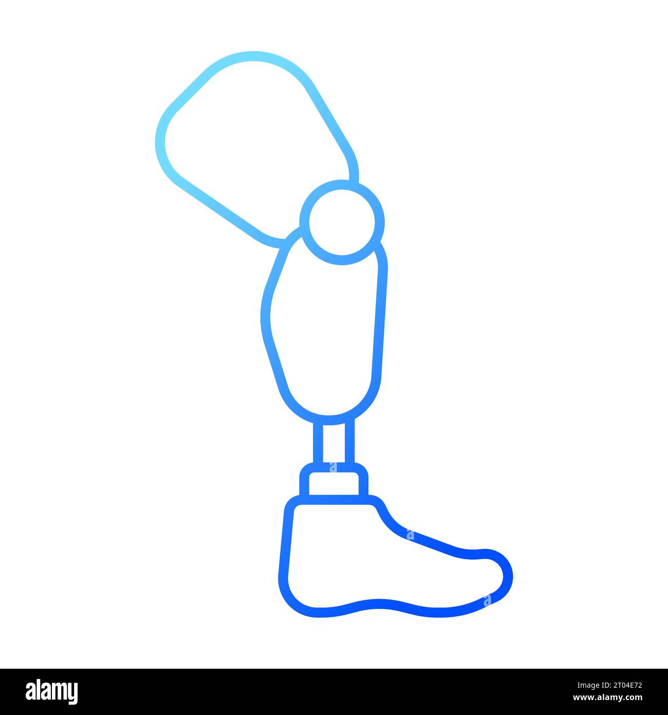 2D thin line gradient prosthetic leg icon Stock Vector Image & Art - Alamy