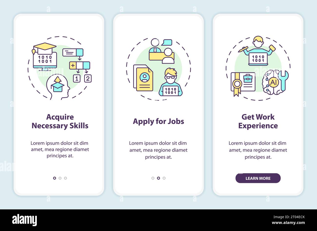 Multicolor walkthrough AI engineer linear icons Stock Vector Image & Art - Alamy