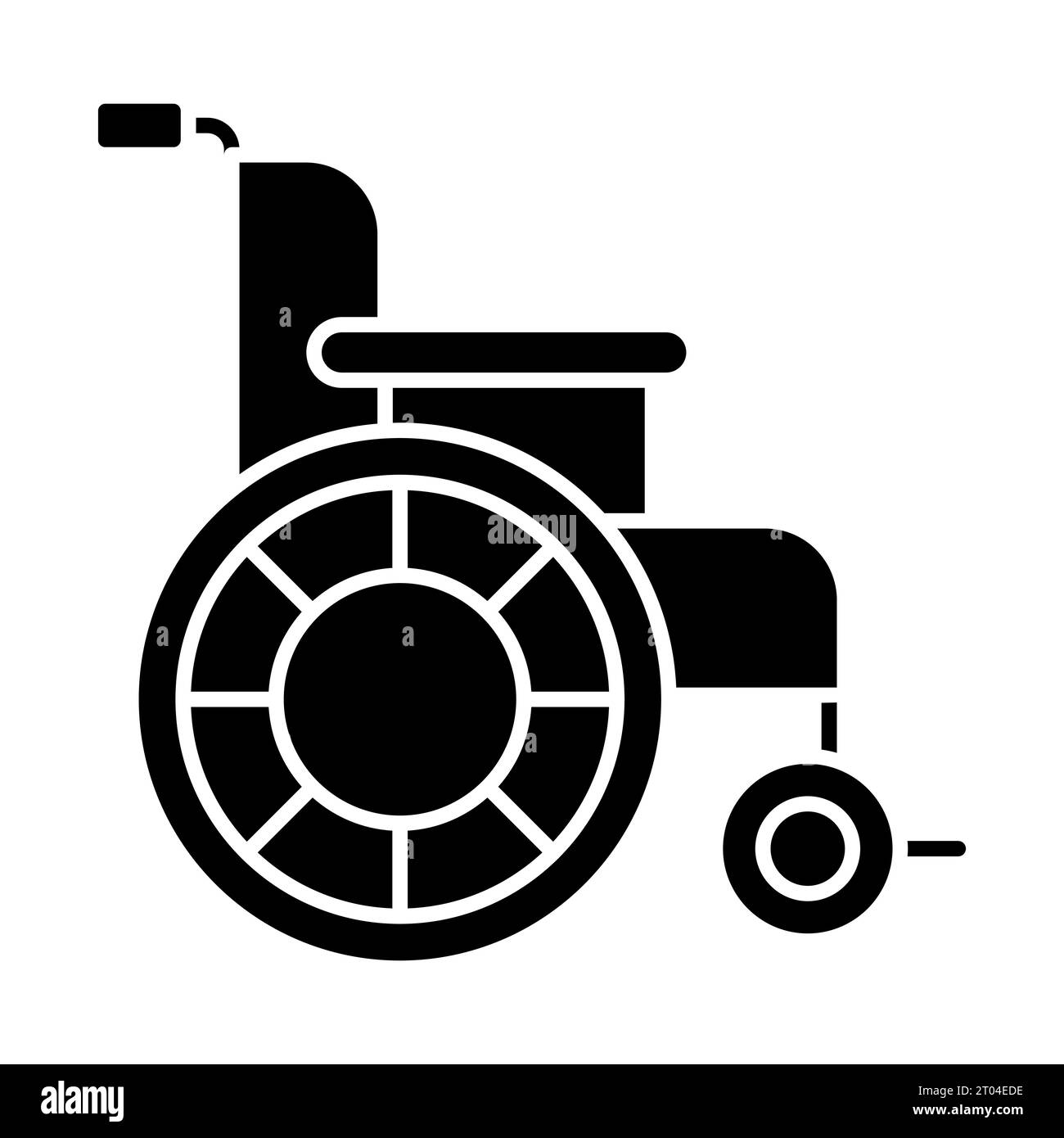 2D simple glyph style black wheelchair icon Stock Vector Image & Art ...