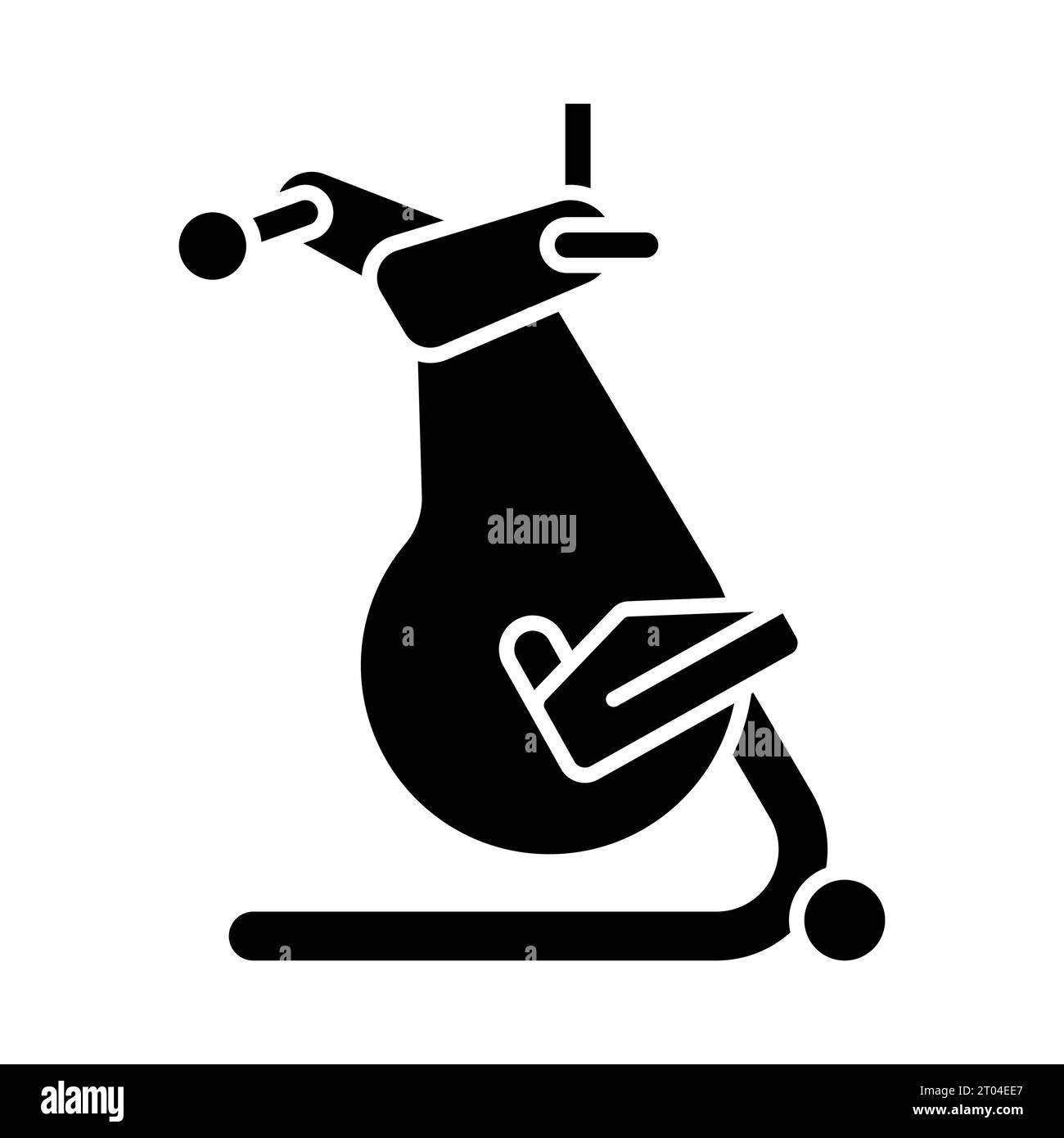 2D simple glyph style black elliptical machine icon Stock Vector Image ...