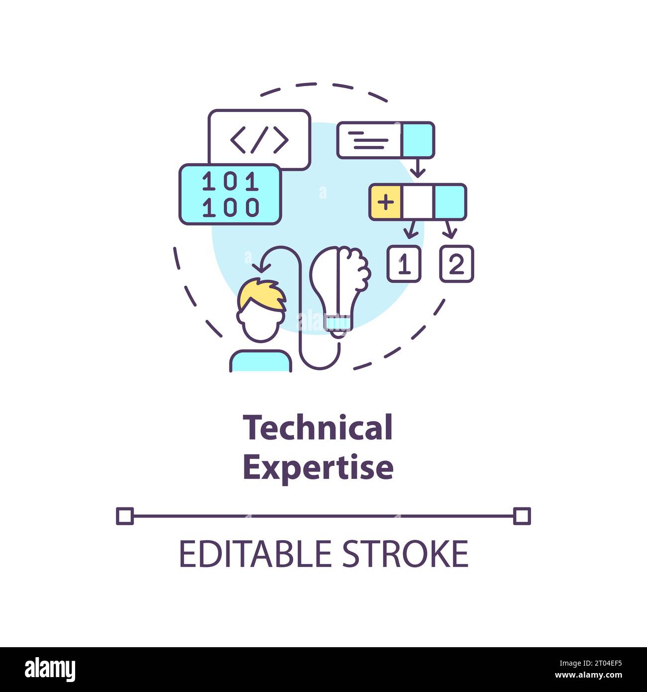 Colorful thin line icon technical expertise concept Stock Vector Image & Art - Alamy