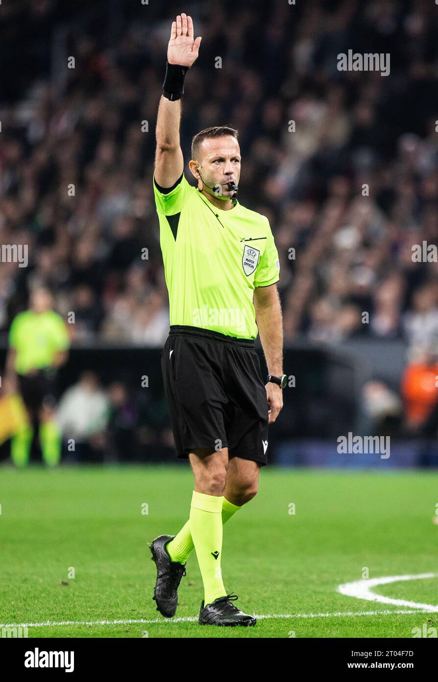 Copenhagen, Denmark. 03rd Oct, 2023. Referee Orel Grinfeld seen during ...