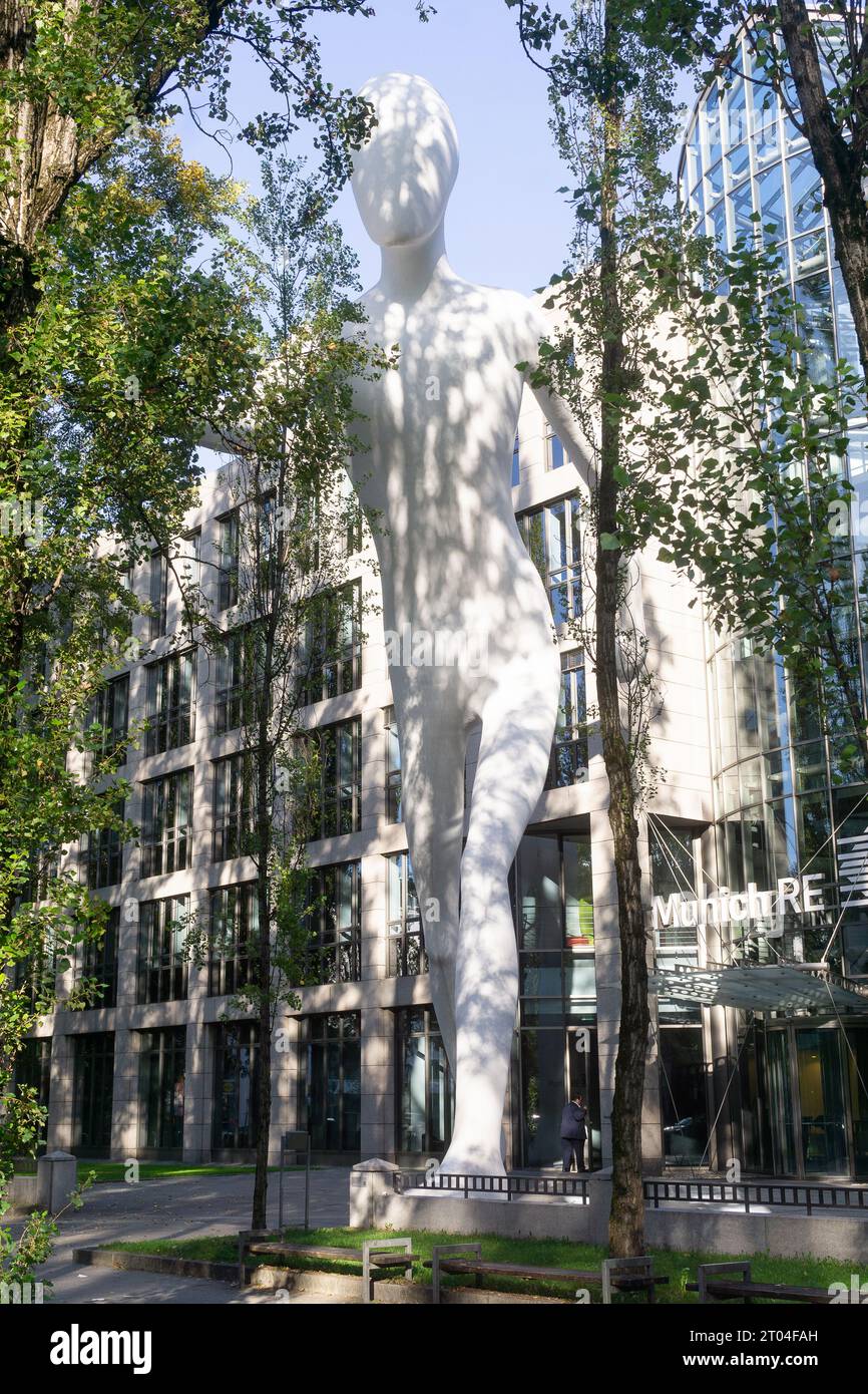 Munich Germany - The Walking Man is the sculpture by Jonathan Borofsky ...
