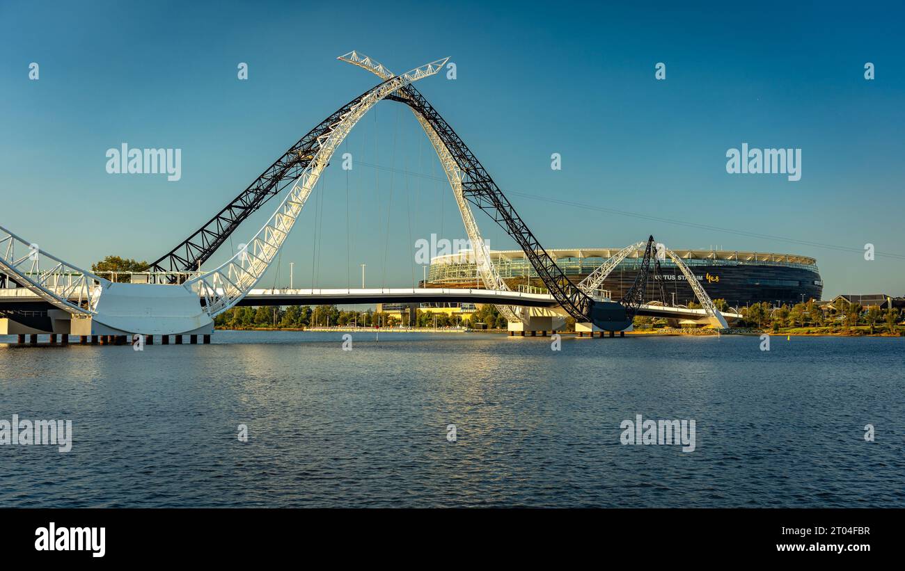 Perth, WA, Australia - Matagarup Bridge and Optus stadium Stock Photo ... Perth, WA, Australia - Matagarup Bridge and Optus stadium Stock Photo ...