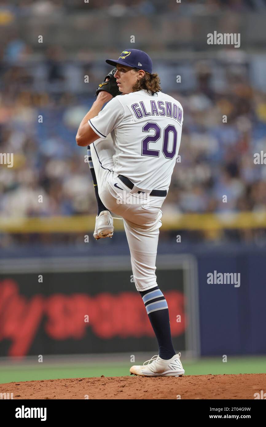 St. Petersburg, FL USA; Tampa Bay Rays starting pitcher Tyler Glasnow ...