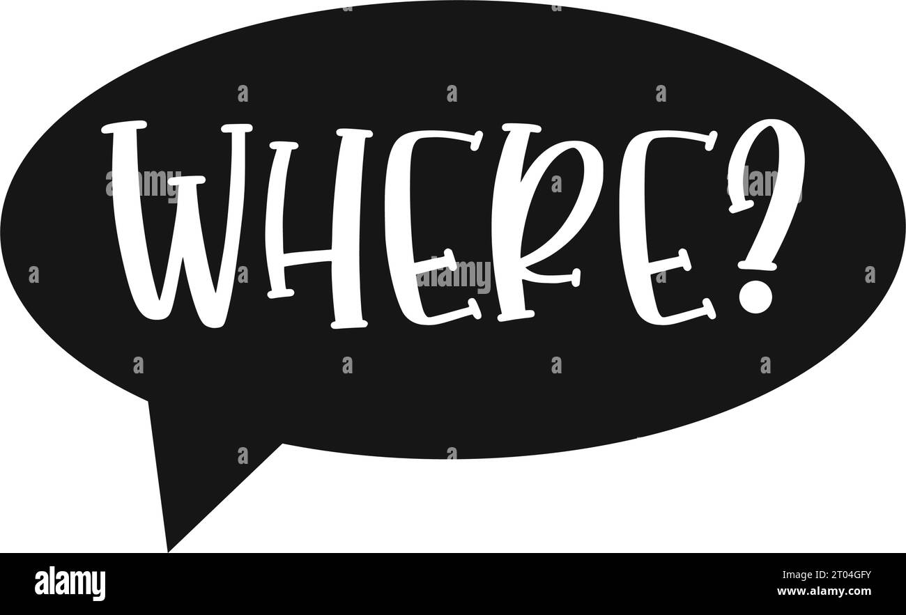 Where question speech bubble. FAQ icon isolated on white background ...