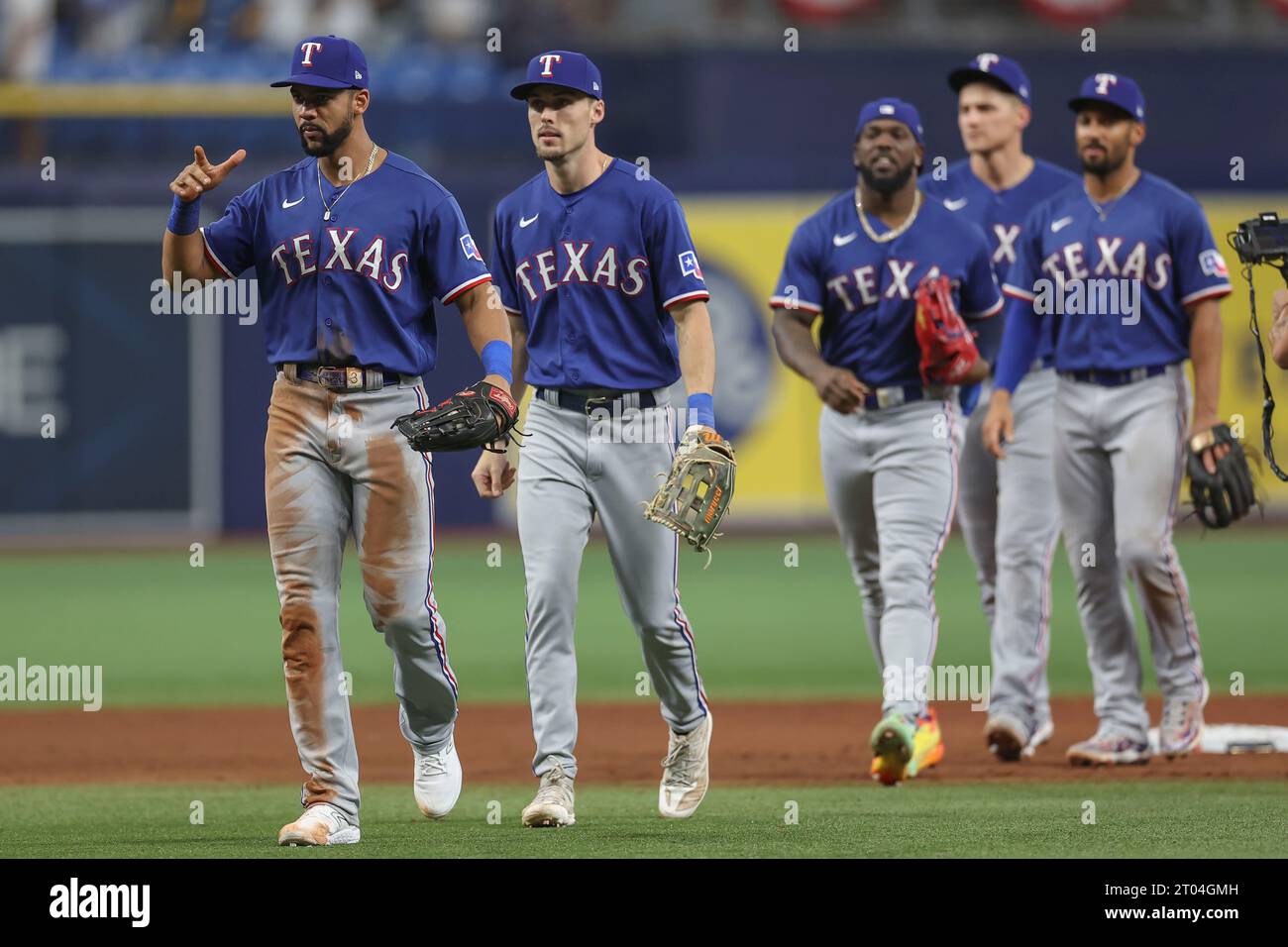 St. Petersburg, FL USA; Texas Rangers right fielder Adolis Garcia (53 ...