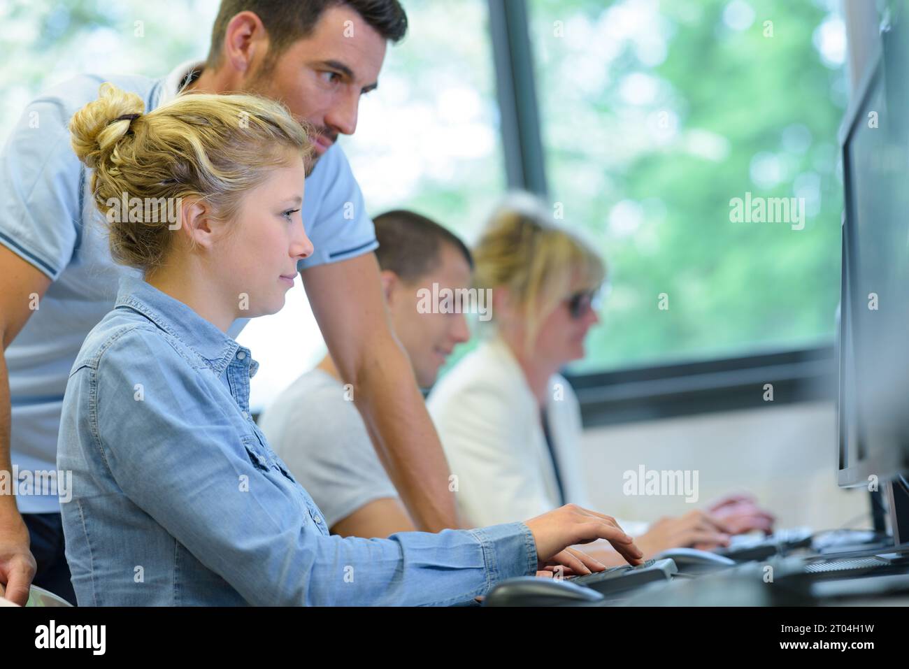 a few students in the classroom Stock Photo - Alamy
