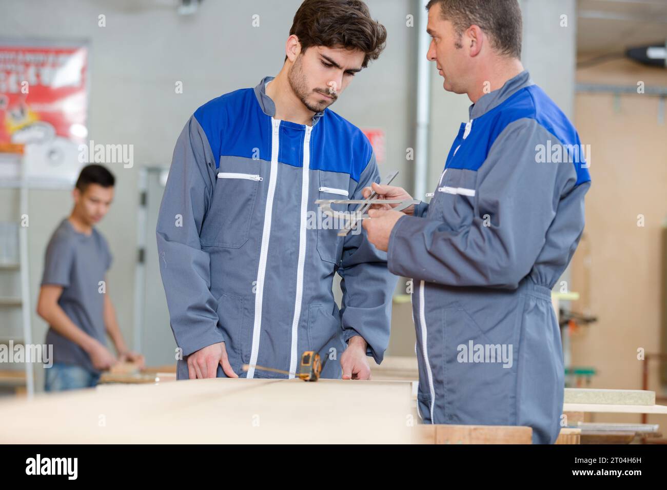 process of measuring in the workshop Stock Photo - Alamy