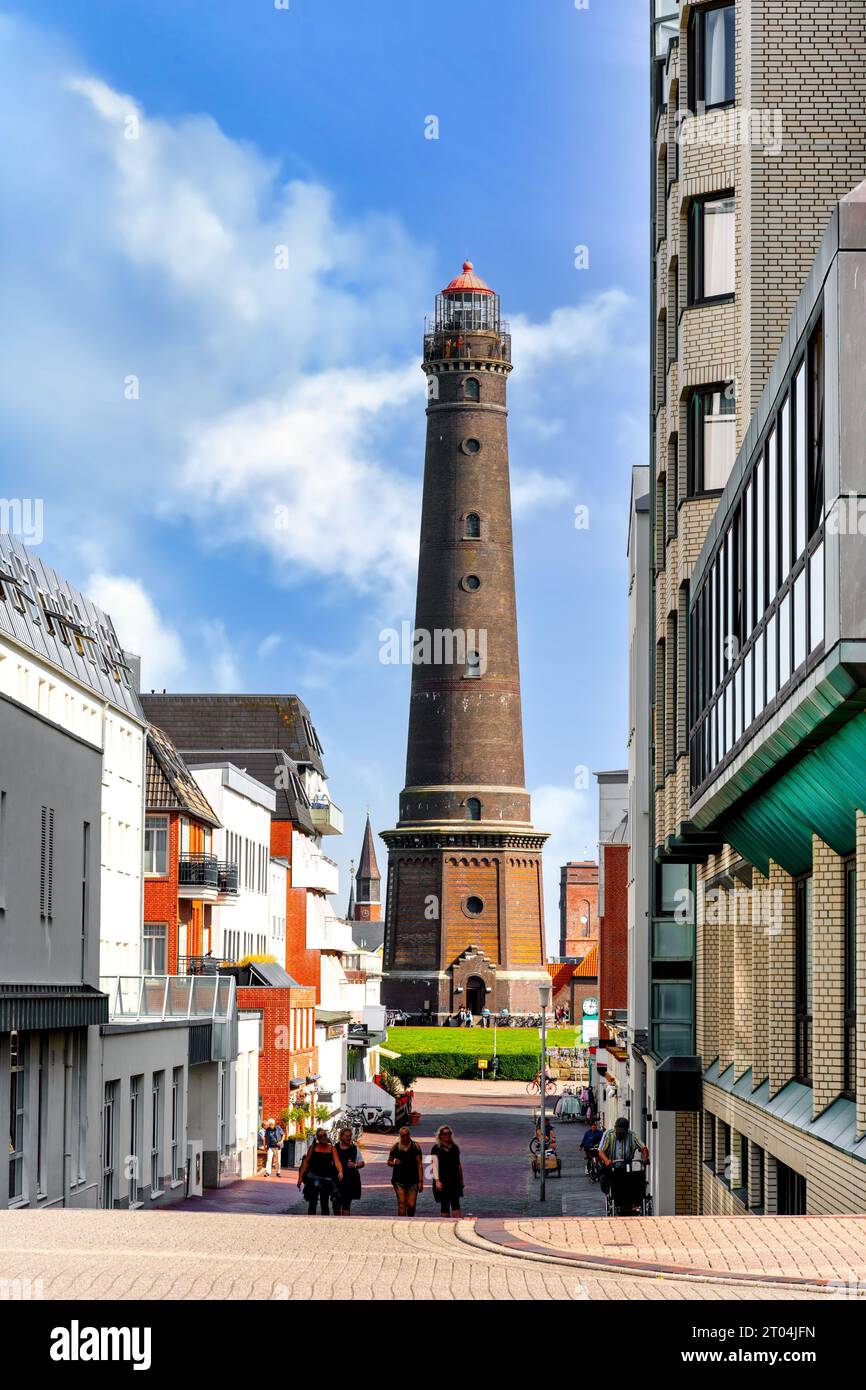 The new lighthouse on the island of Borkum, Germany Stock Photo - Alamy