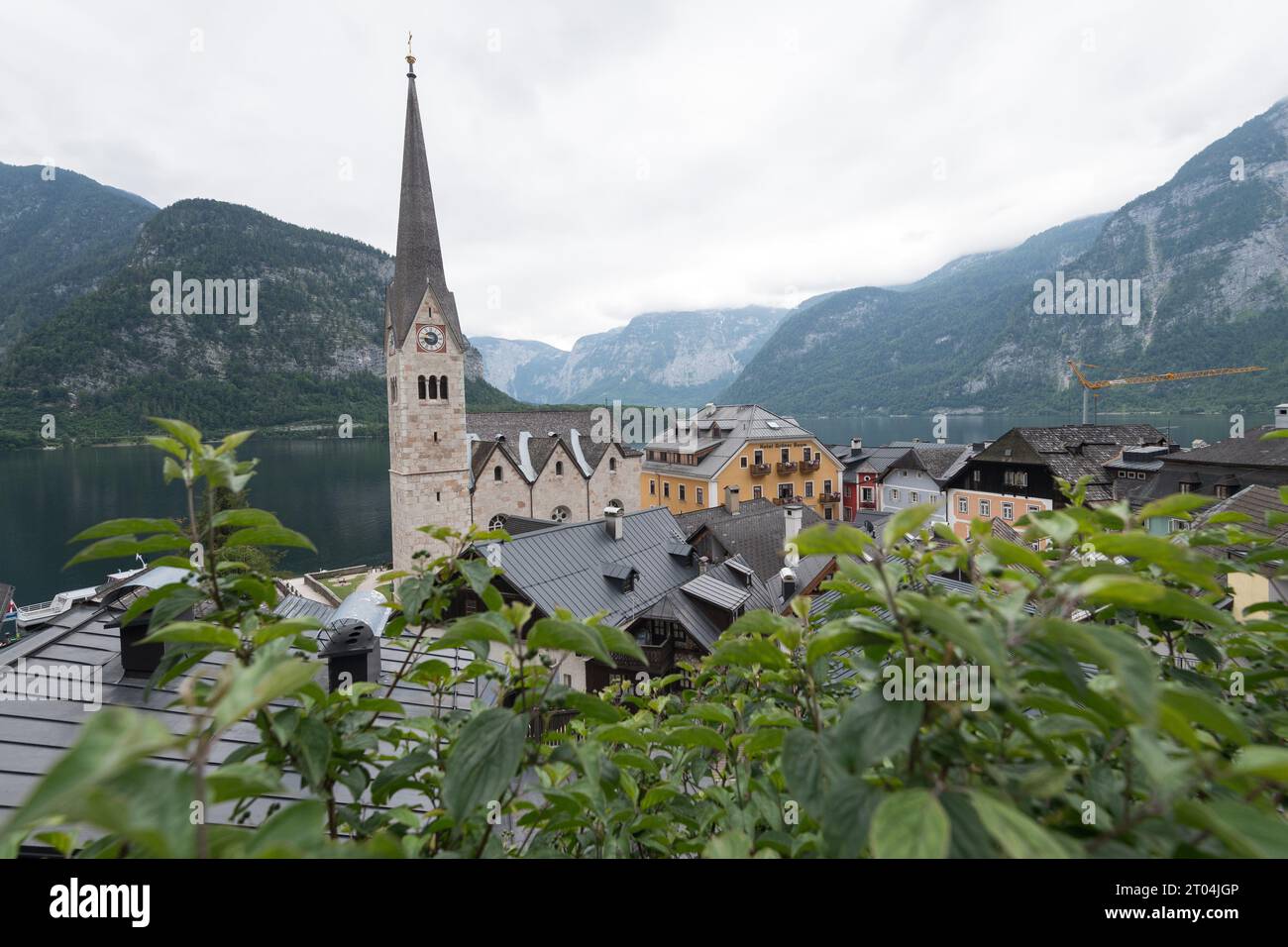 Evangelische Pfarrkirche Hallstatt (Protestant Church) in historic ...