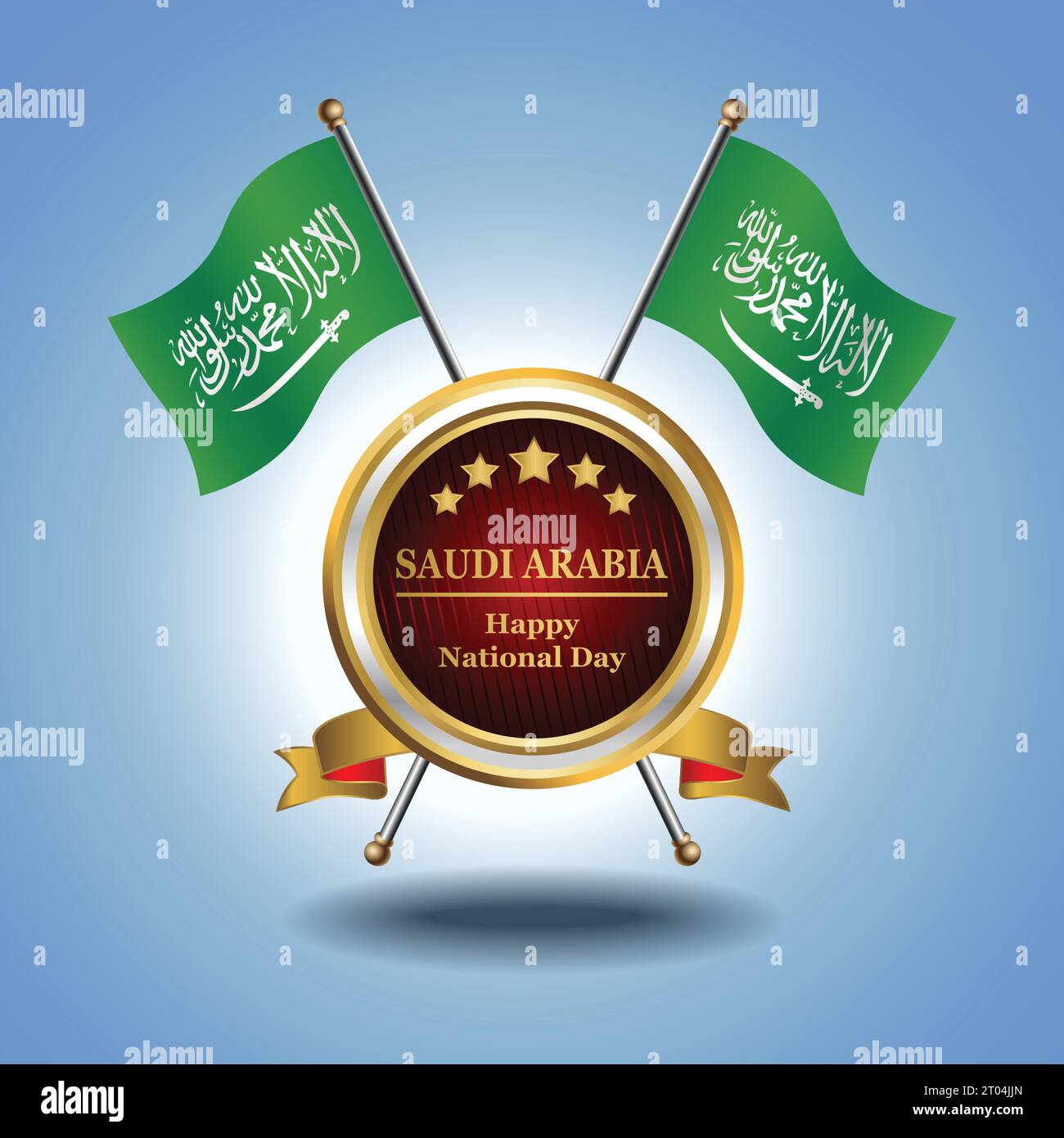 Small National flag of Saudi Arabia on Circle With garadasi blue ...