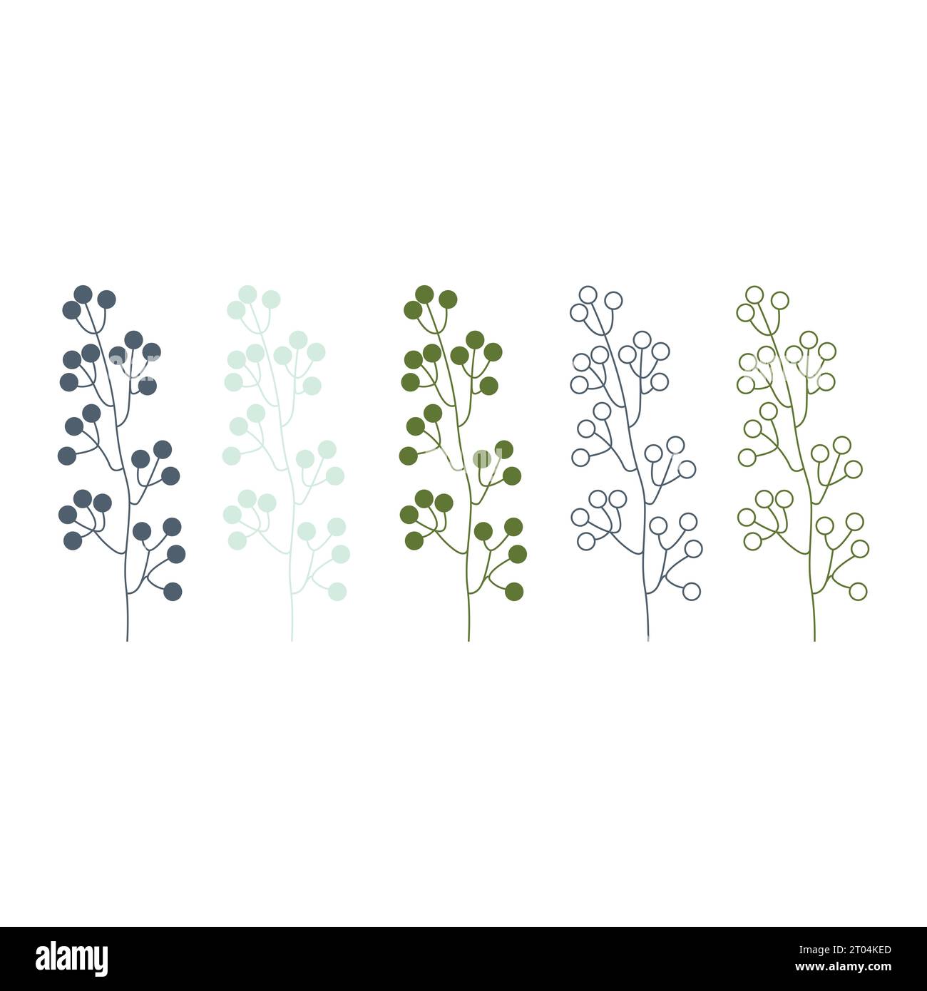 Abstract Seaweed Shape Aesthetic Element Vector Illustration Stock