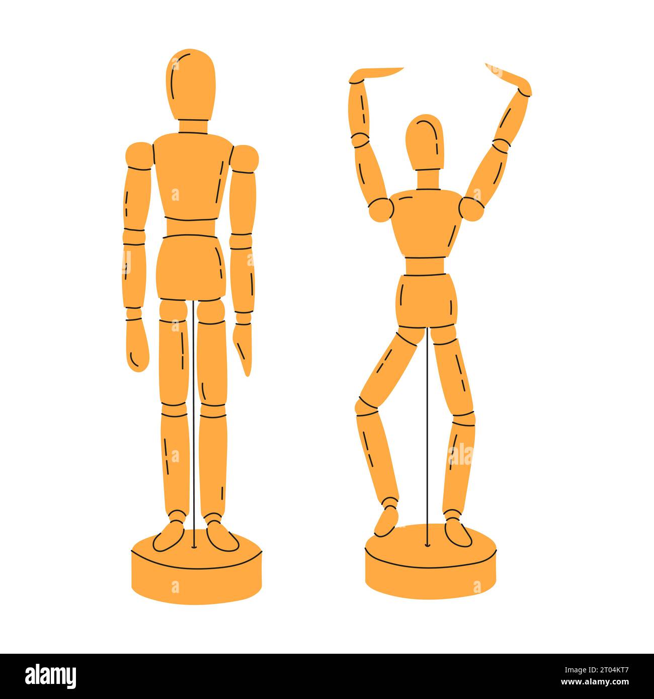 Wood figure mannequin black and white Stock Vector Images - Alamy