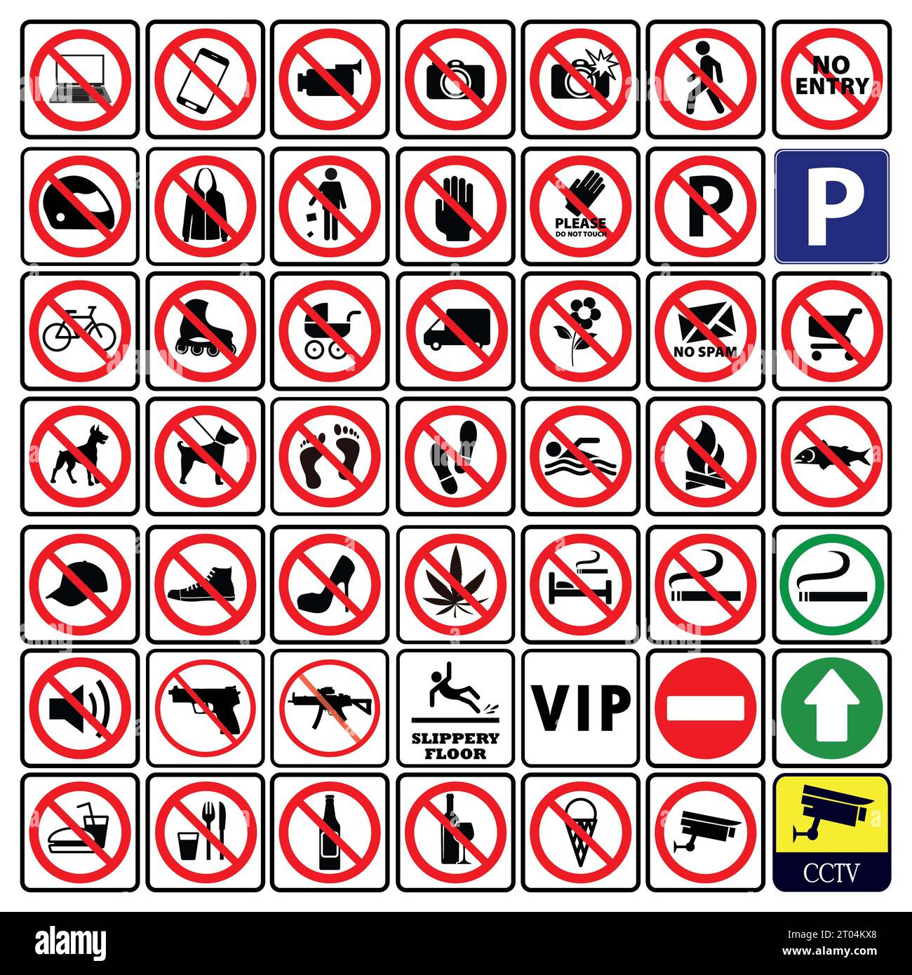 Very important and Most useful sign and symbol collection-Prohibition ...