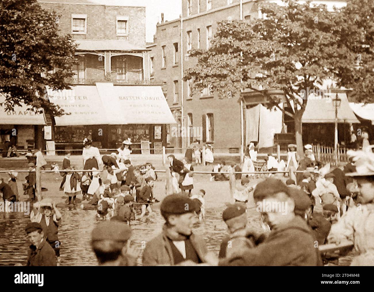 The Pavement, Clapham Common, London, Victorian period Stock Photo - Alamy