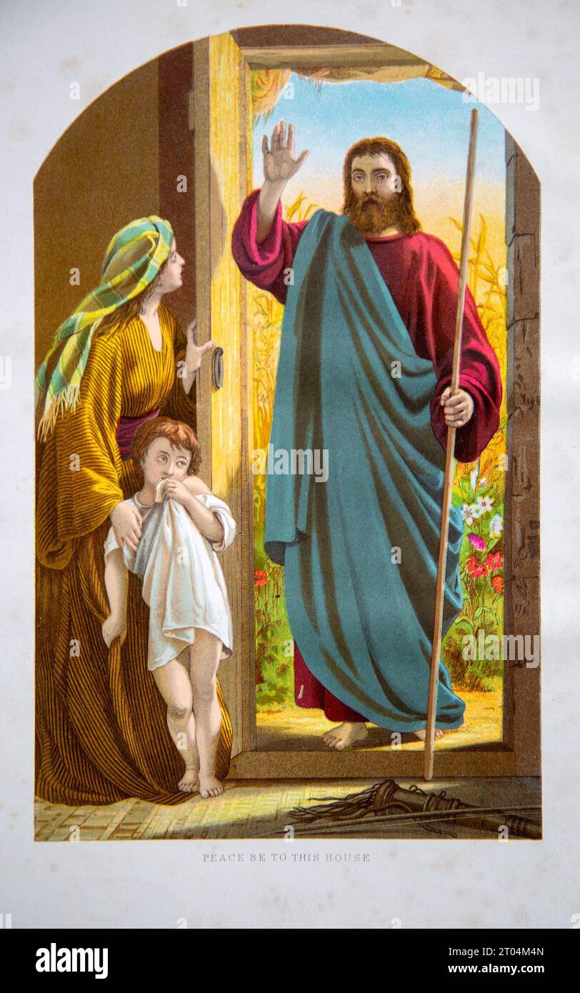 Nineteenth century Victorian Bible story illustration in Chromo ...