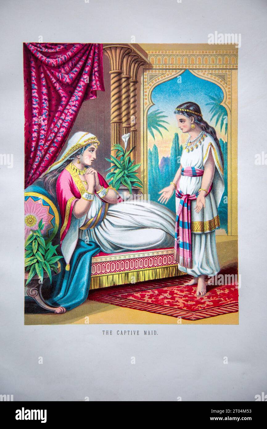 Nineteenth century Victorian Bible story illustration in Chromo ...