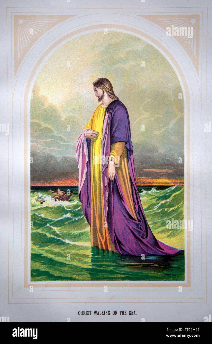 Nineteenth century Victorian Bible story illustration in Chromo ...