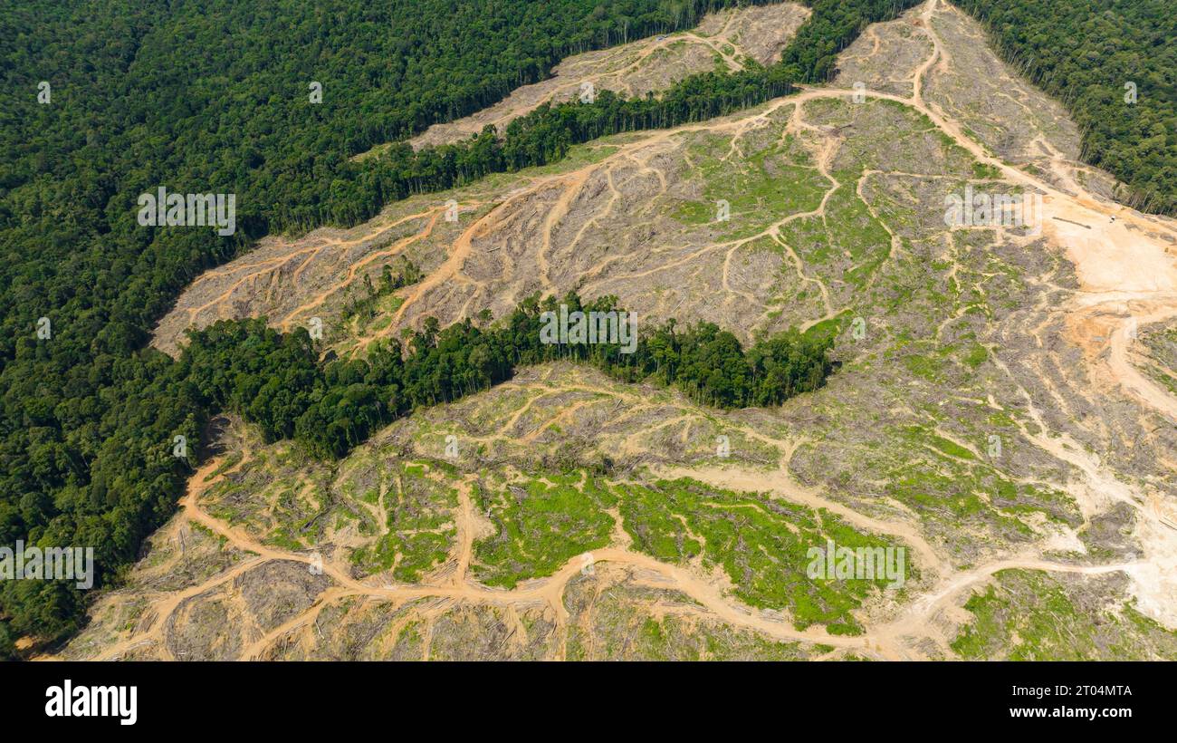 Aerial top down farmland destruction hi-res stock photography and images - Alamy
