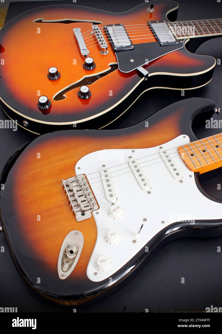Fender stratocaster sunburst hi-res stock photography and images - Alamy