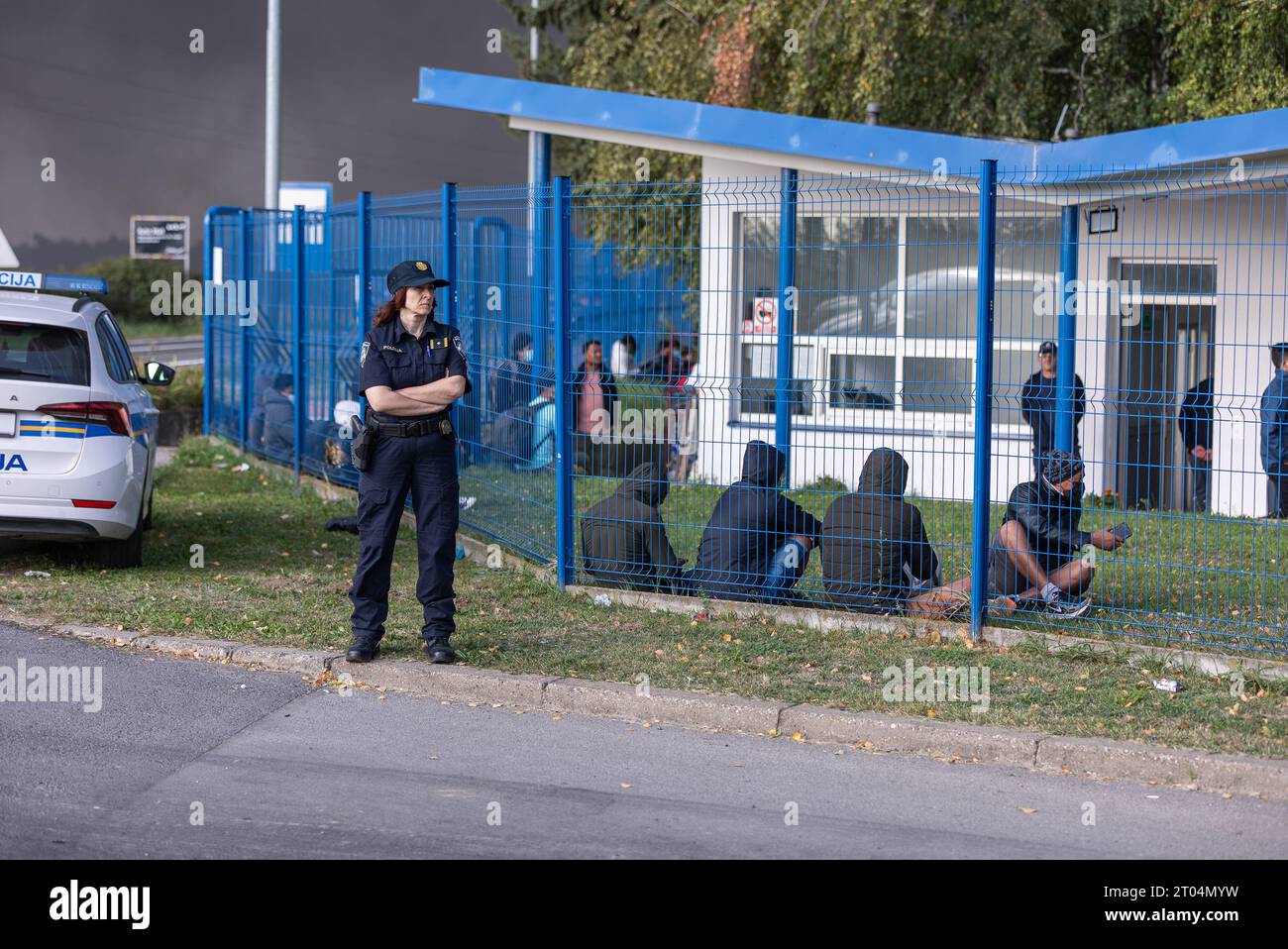 Osijek, Hrvatska. 04th Oct, 2023. A major fire broke out at the Drava ...