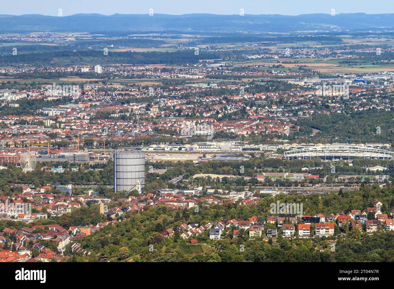 Neckartal mit Cannstadt, Cannstadter Waser, MHP Arena oder ...