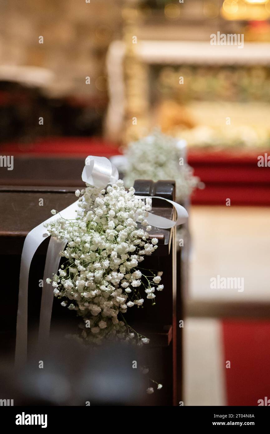 Floral ornamentation inside a worship space, church. Festive decoration ... Floral ornamentation inside a worship space, church. Festive decoration ...