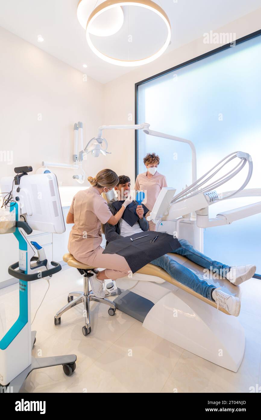 Working in modern private clinic hi-res stock photography and images ...