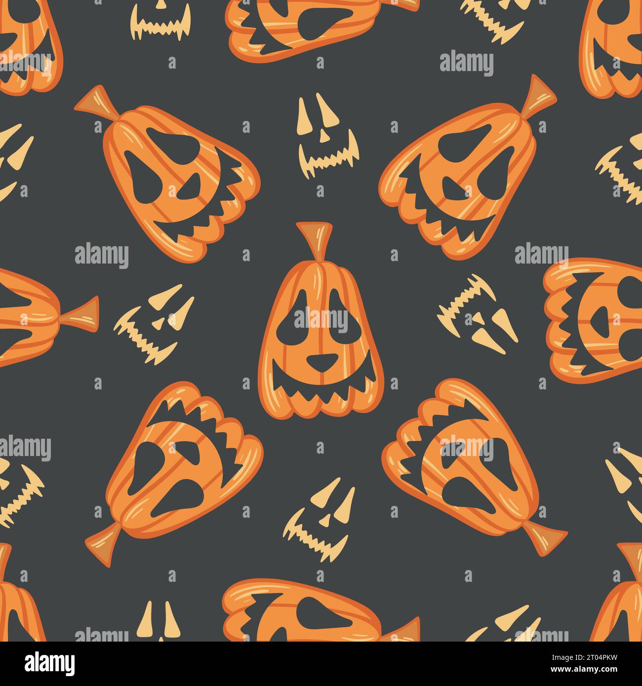 Halloween pumpkins seamless pattern. Background of autumn pumpkin ...