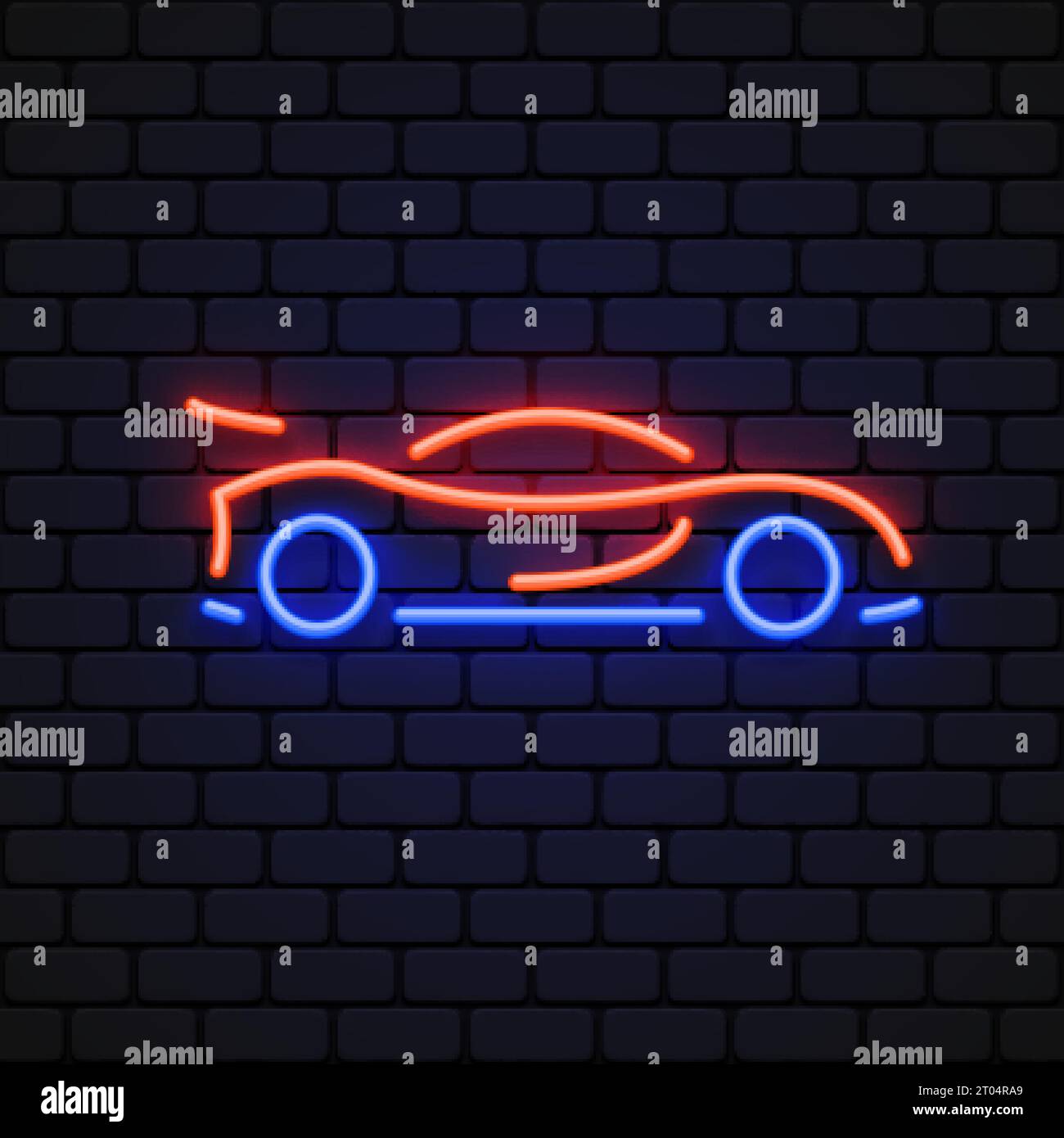 Car neon icon for web background design. Vector illustration Stock ...