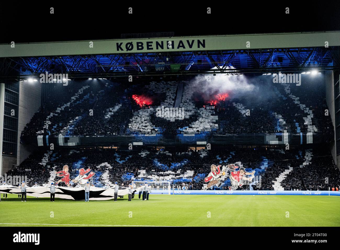Copenhagen, Denmark. 03rd, October 2023. Football fans of FC Copenhagen ...