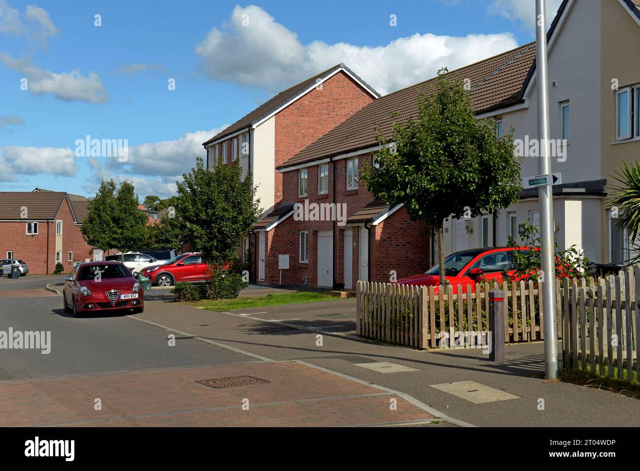 New occupied homes in the new town development of Cranbrook, near ...