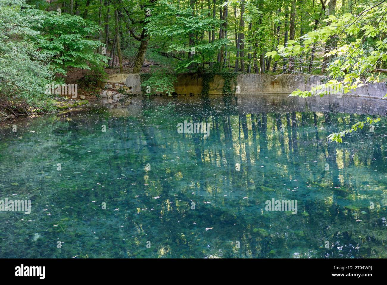 Yusupov Lake is located just above the Silver Stream waterfall, in the ...