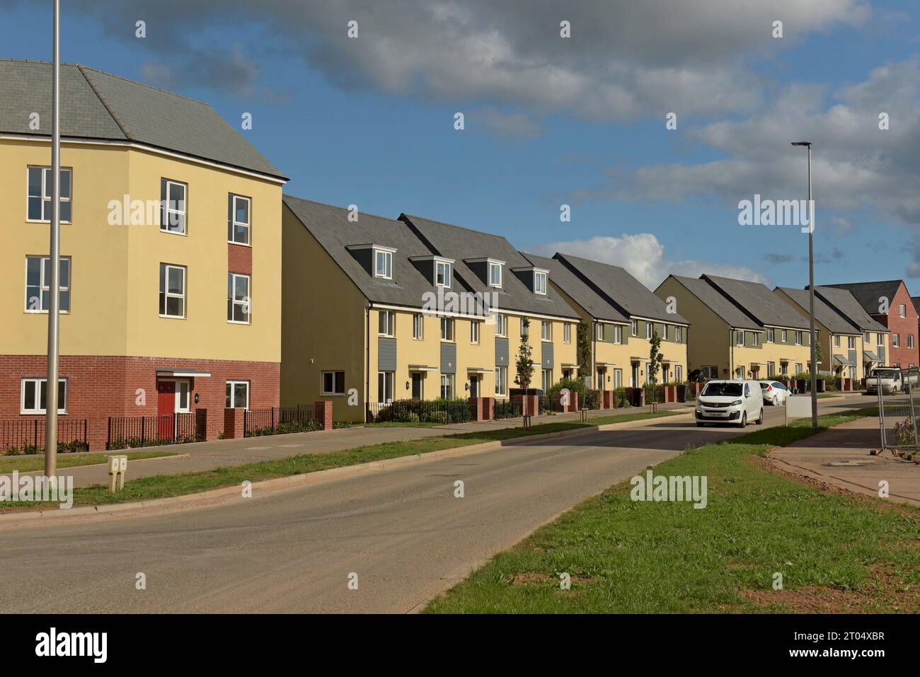 New occupied homes in the new town development of Cranbrook, near ...