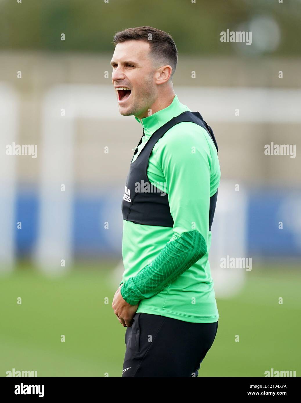 Brighton and Hove Albion's Solly March during a training session at the ...