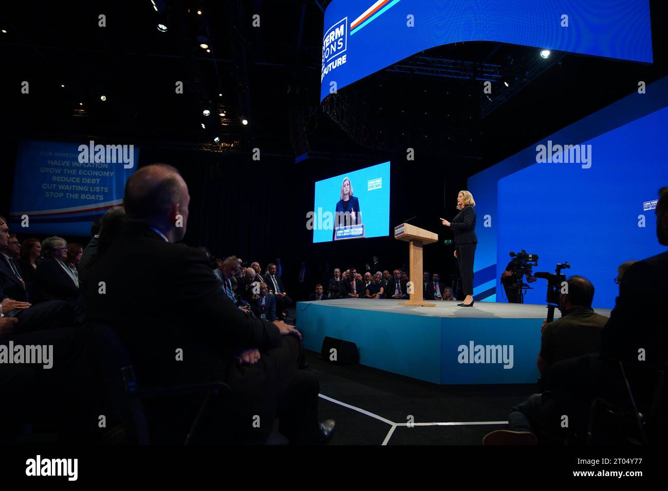 Leader of the House of Commons Penny Mordaunt delivers a speech during ...