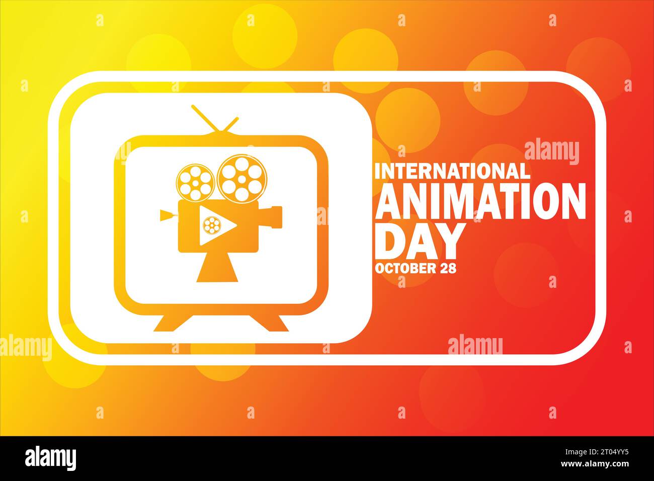 International Animation Day Vector illustration. October 28. Holiday ...