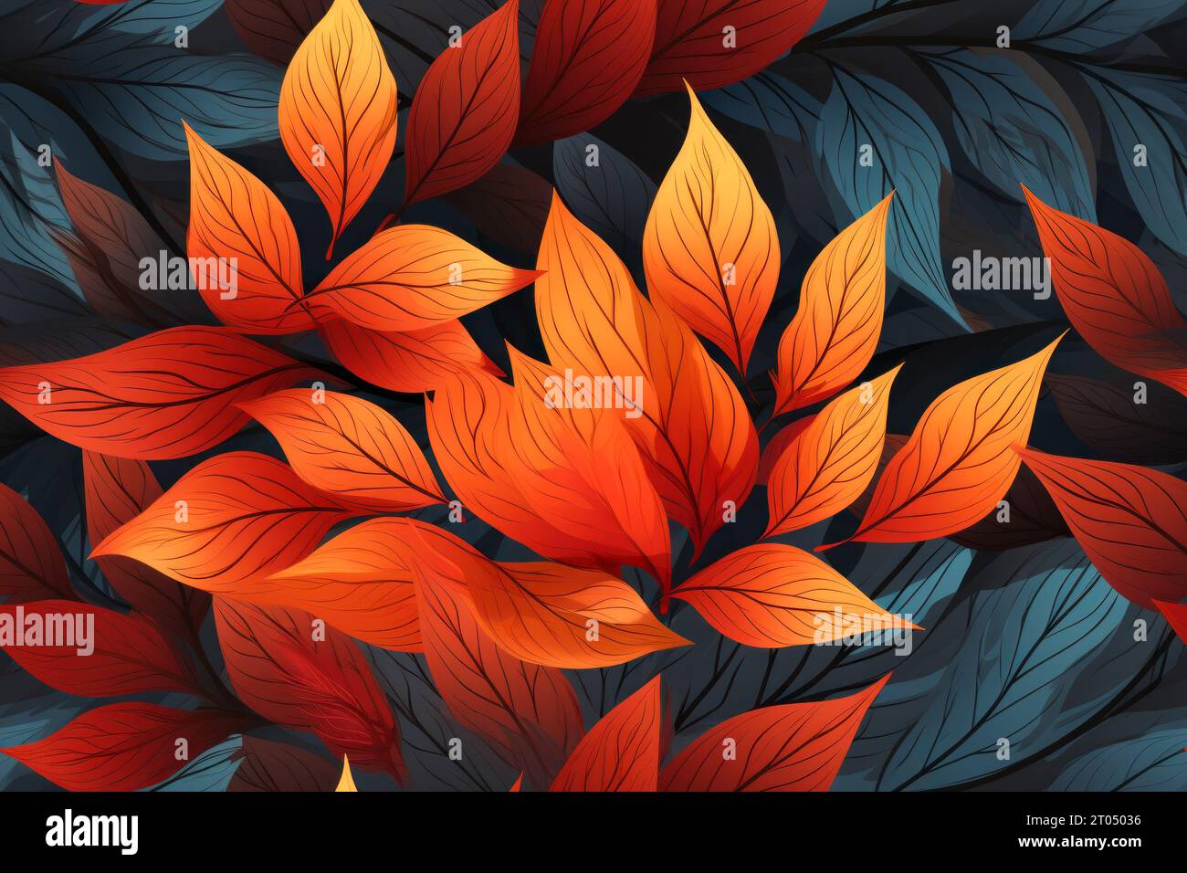 seamless tileable background of autumn / fall leaves autumn foliage ...