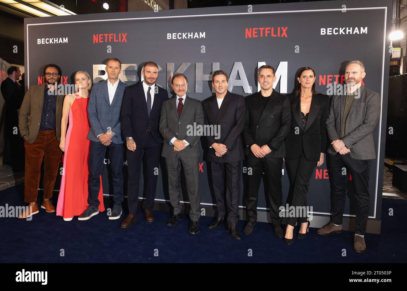 London, UK. 03 October, 2023. (L-R) John Battsek, Billie Shepherd ...
