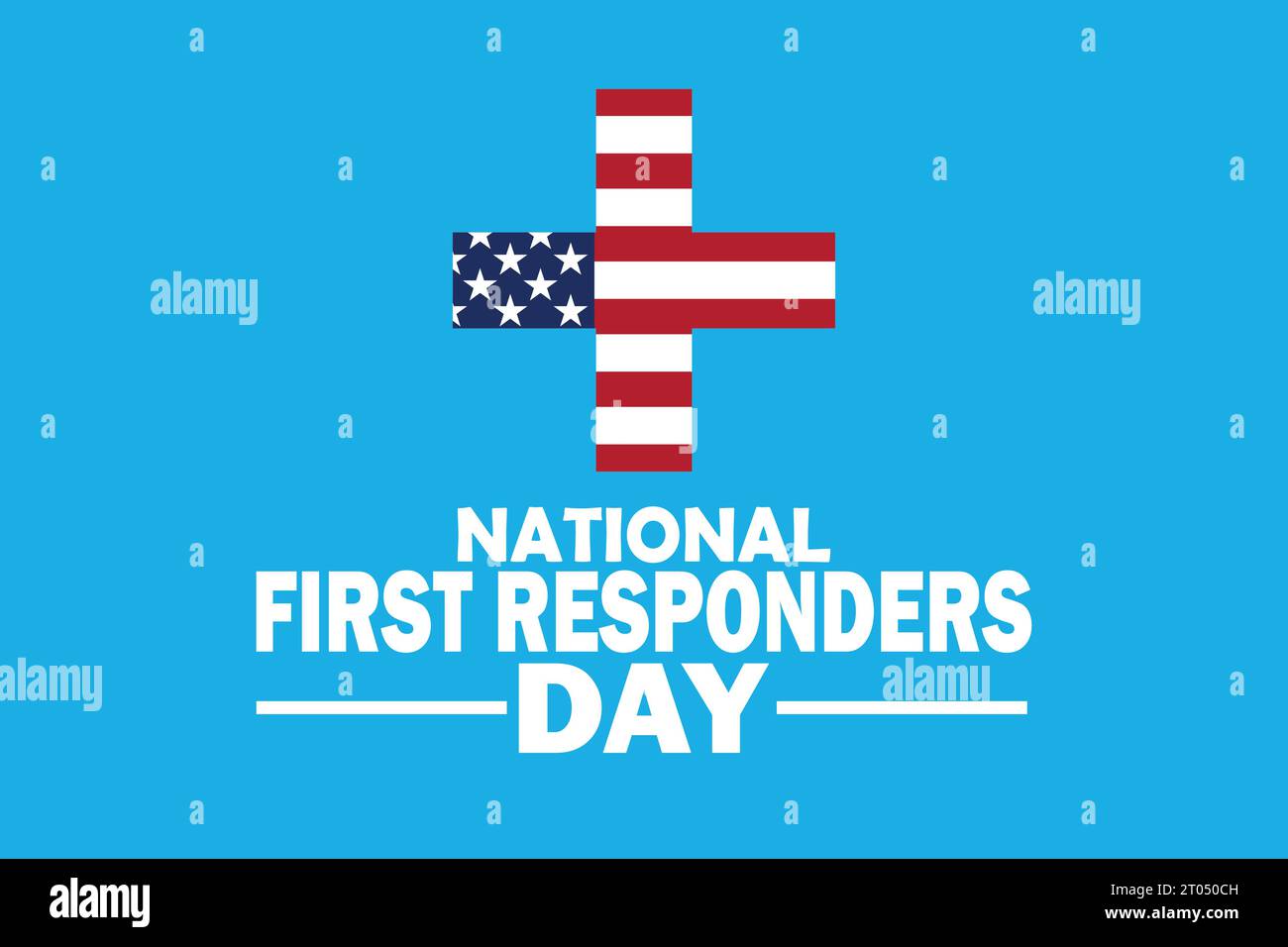 National First Responders Day. Holiday concept. Template for background, banner, card, poster ...