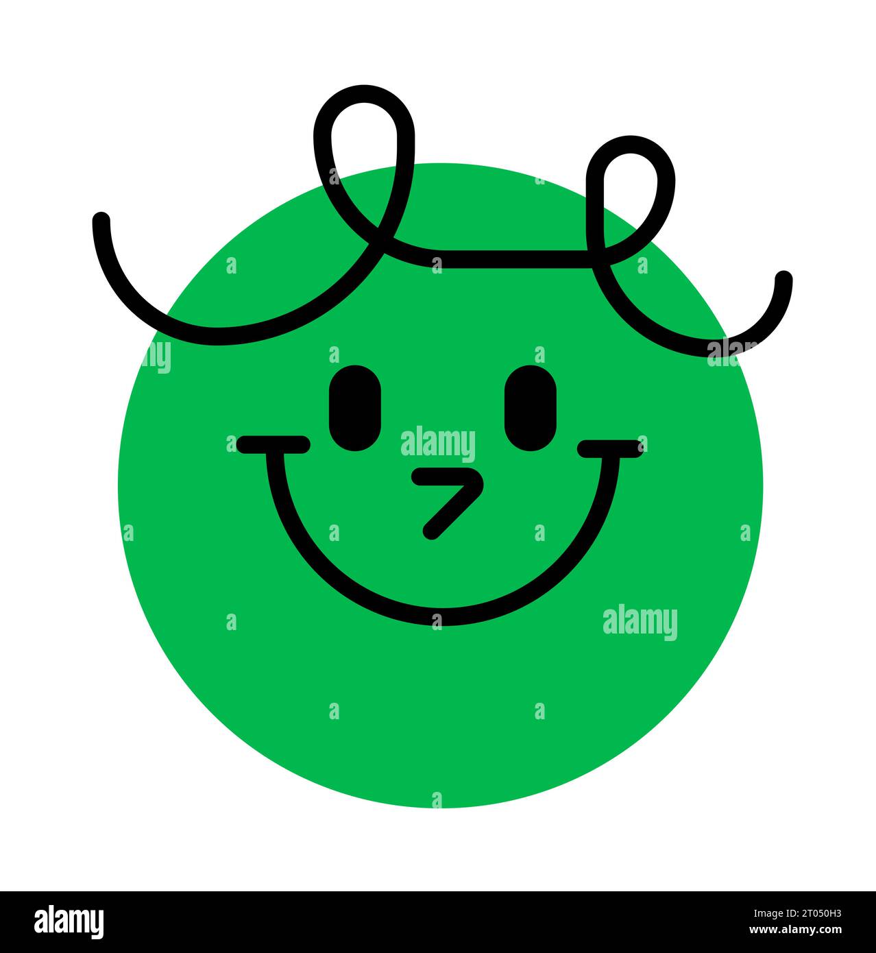 Round face expressing emotion. Smile, joy, pleasure Stock Vector Image ...