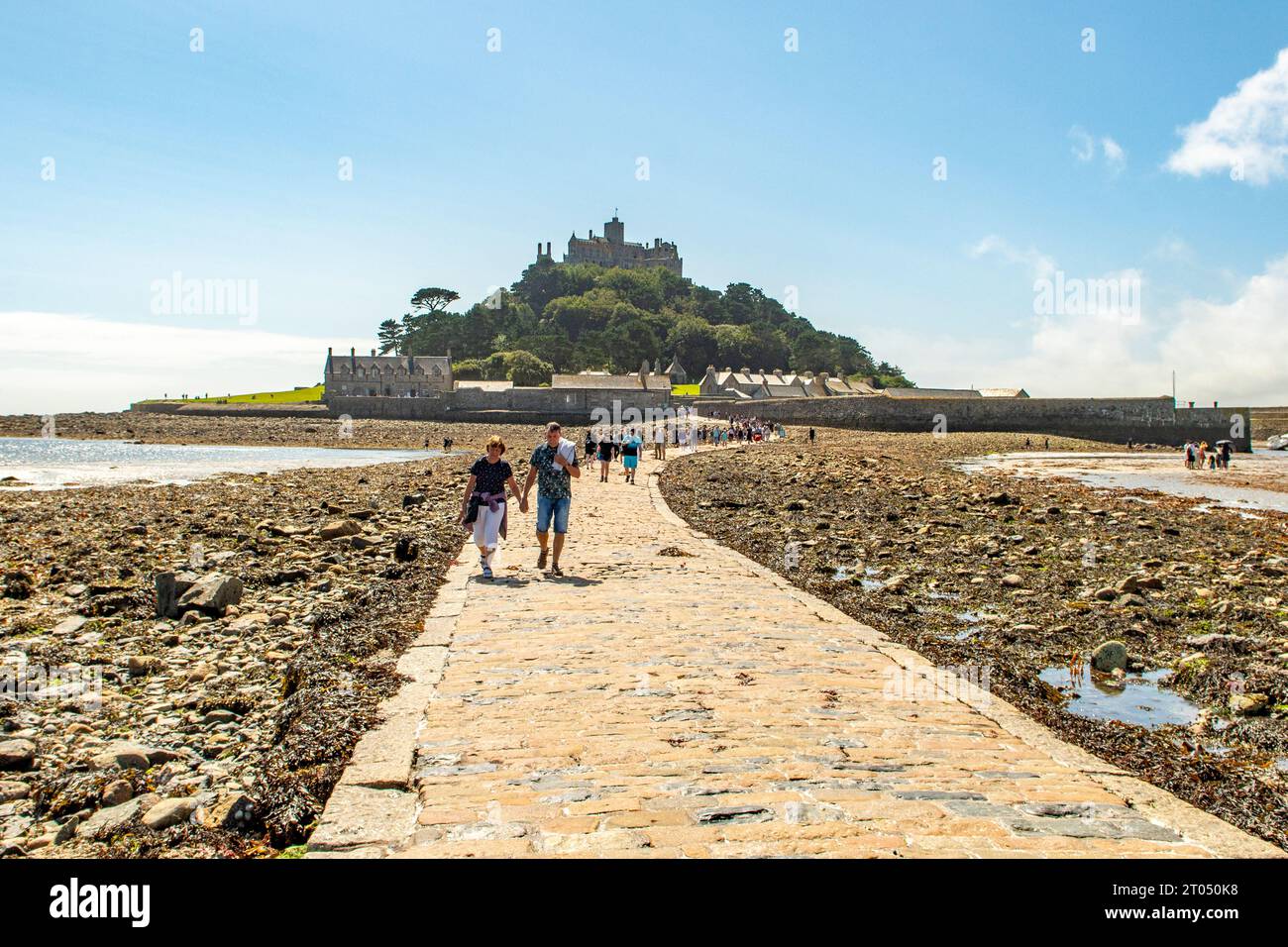 Causeway at St Michael's Mount, Marazion, Cornwall, England Stock Photo ...