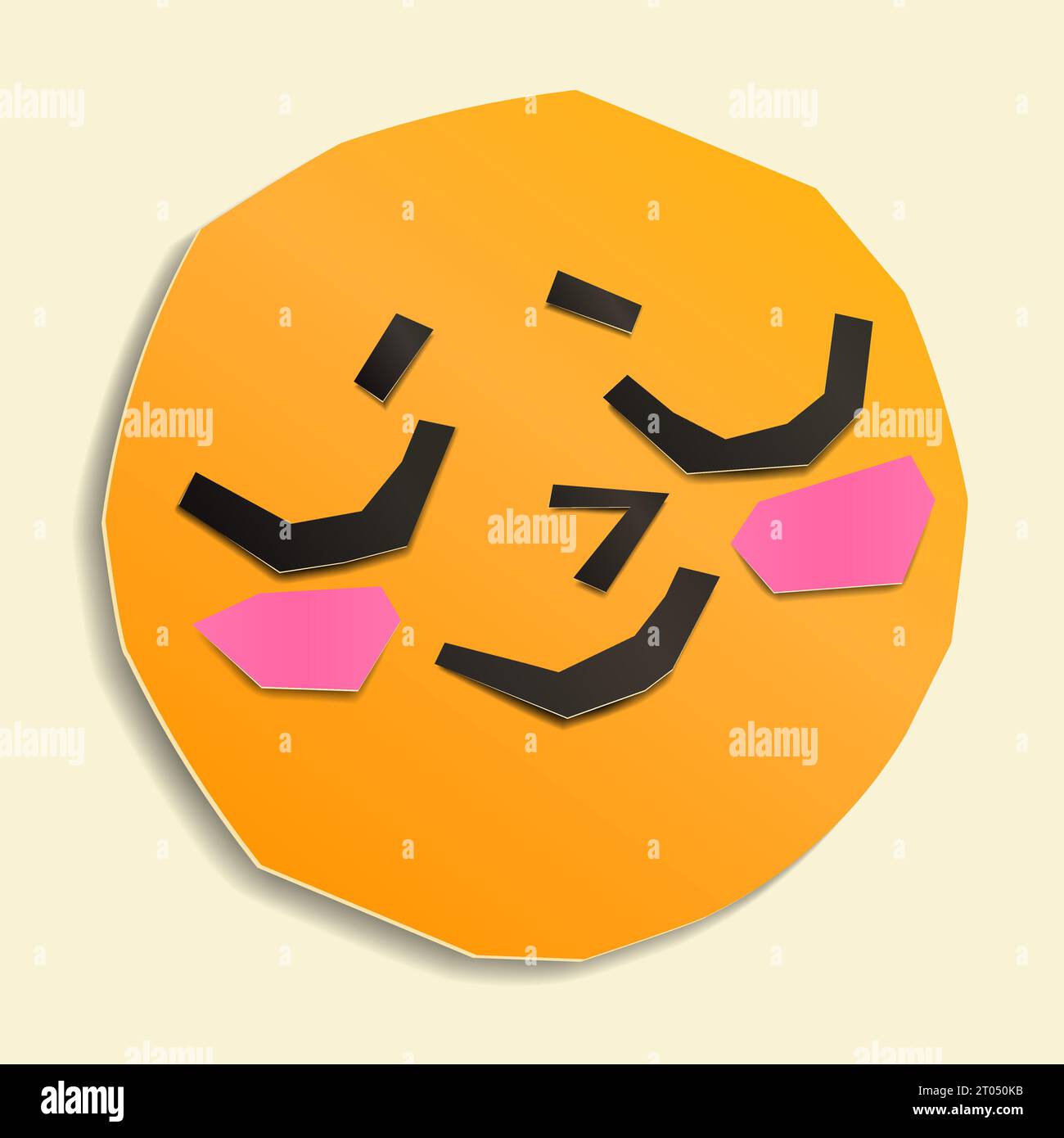 Paper circle cut out of paper with a face Stock Vector Image & Art - Alamy