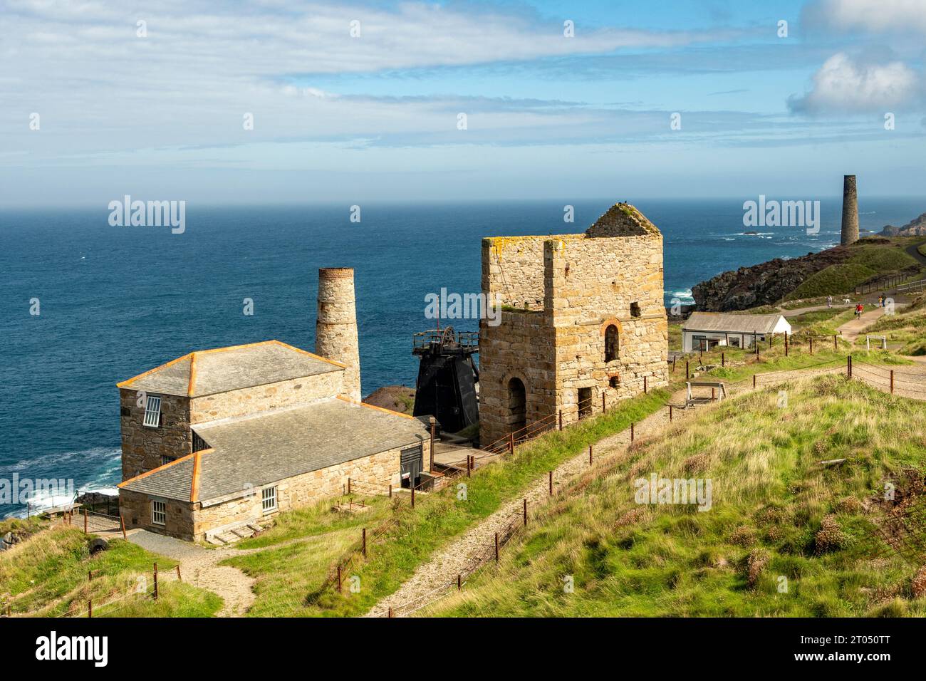 Levant Mine and Beam Engine, near St Just, Cornwall, England Stock ...