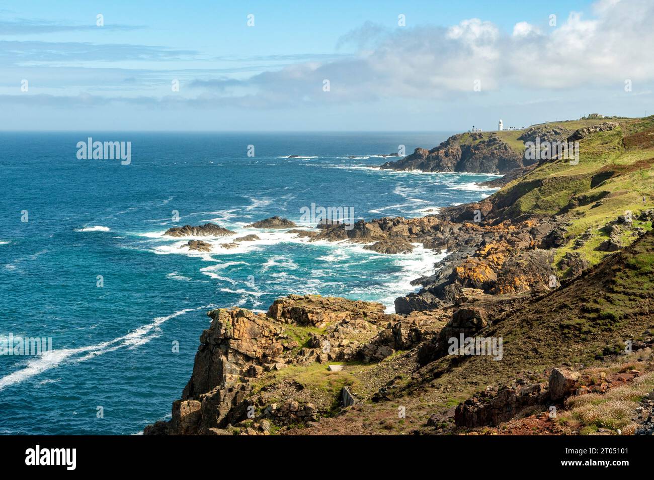 Pendeen Lighthouse, near St Just, Cornwall, England Stock Photo - Alamy
