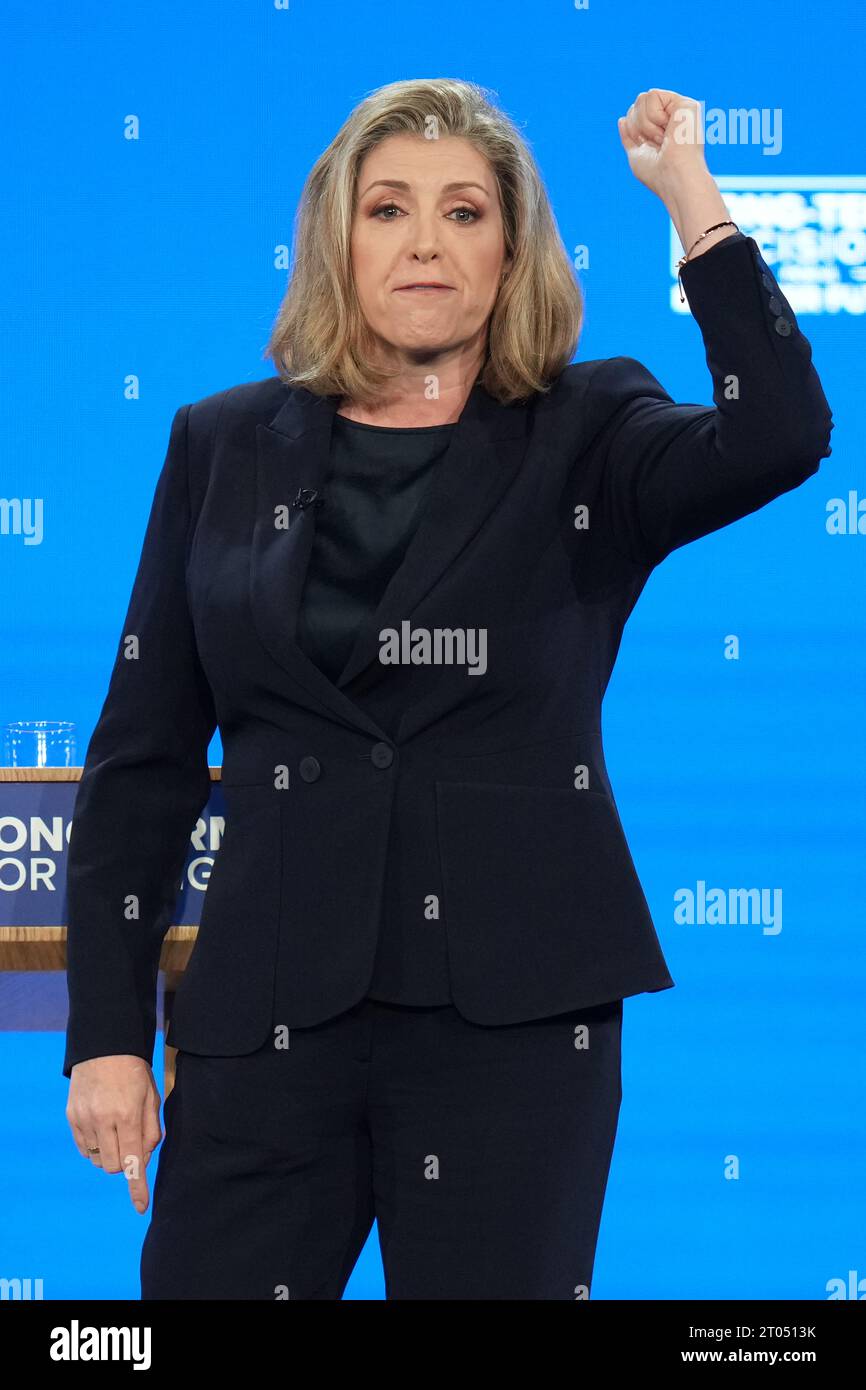 Leader of the House of Commons Penny Mordaunt delivers a speech during ...
