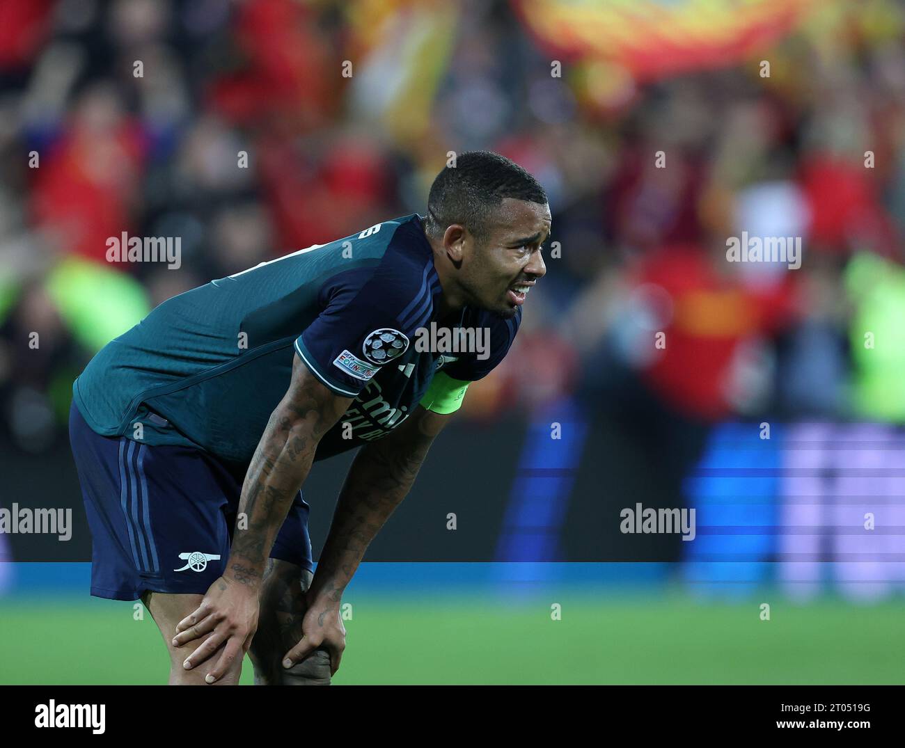 Lens, France, 3rd October 2023. Gabriel Jesus of Arsenal looks on ...